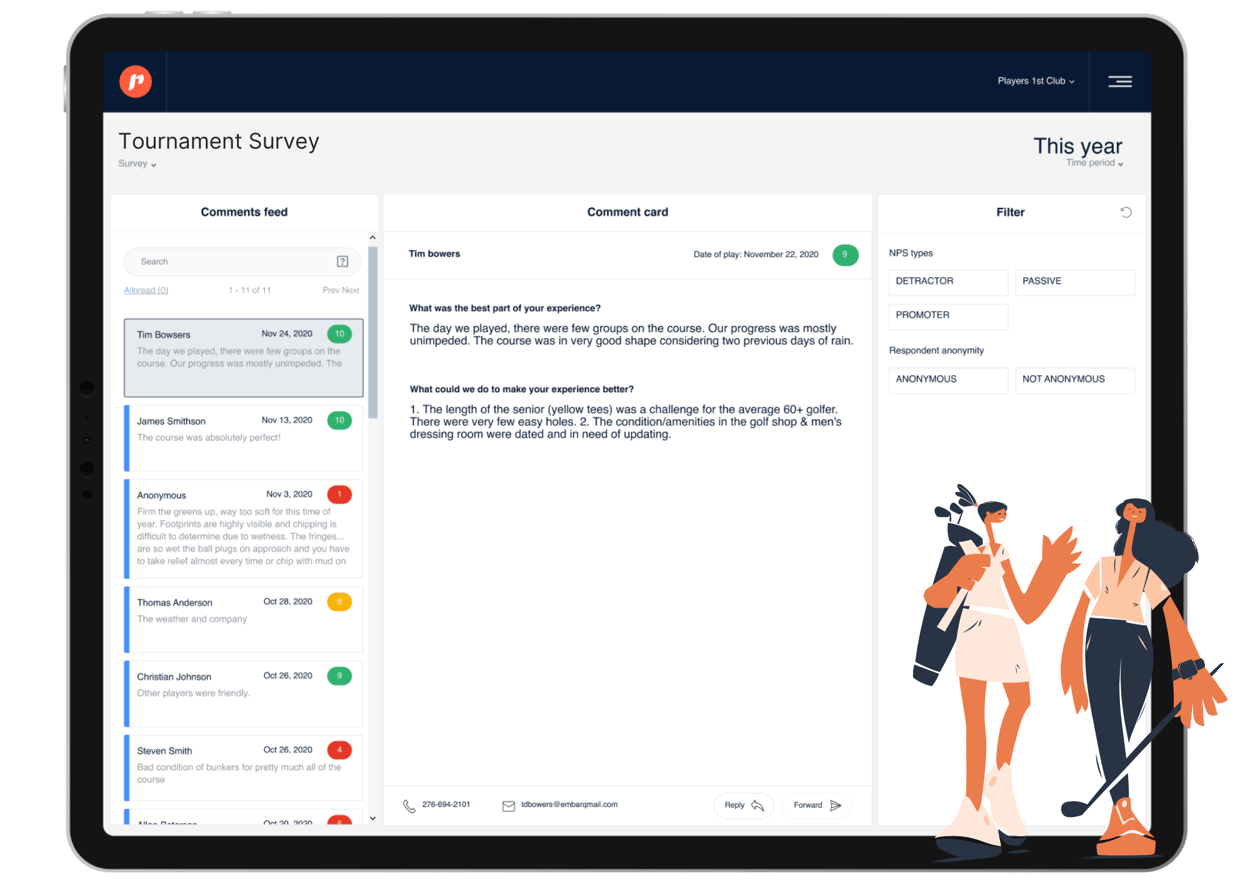 Optimize golf tournament results with Tournament Survey | Players 1st